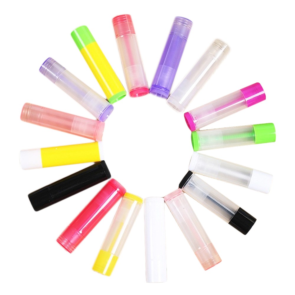 Free shipping 24pcs/lot 5ml empty lipstick container , plastic lip balm ...